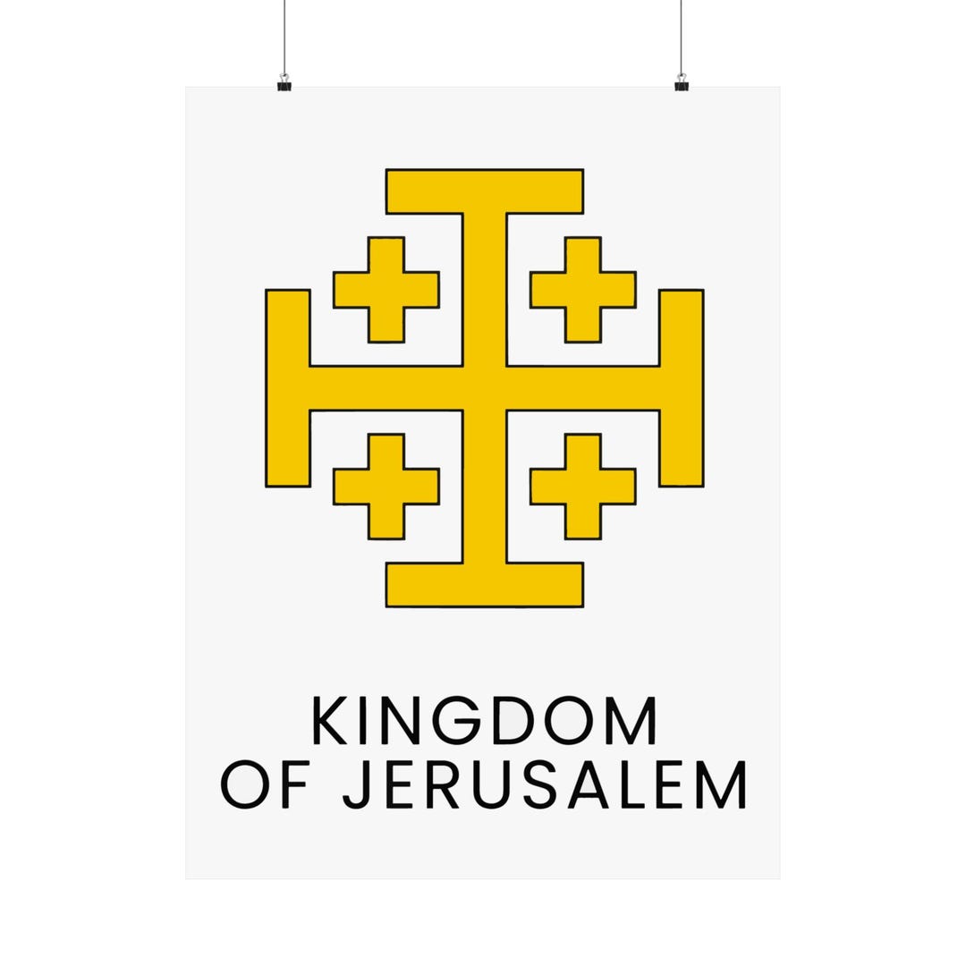 Kingdom of Jerusalem Flag Poster - Etsy