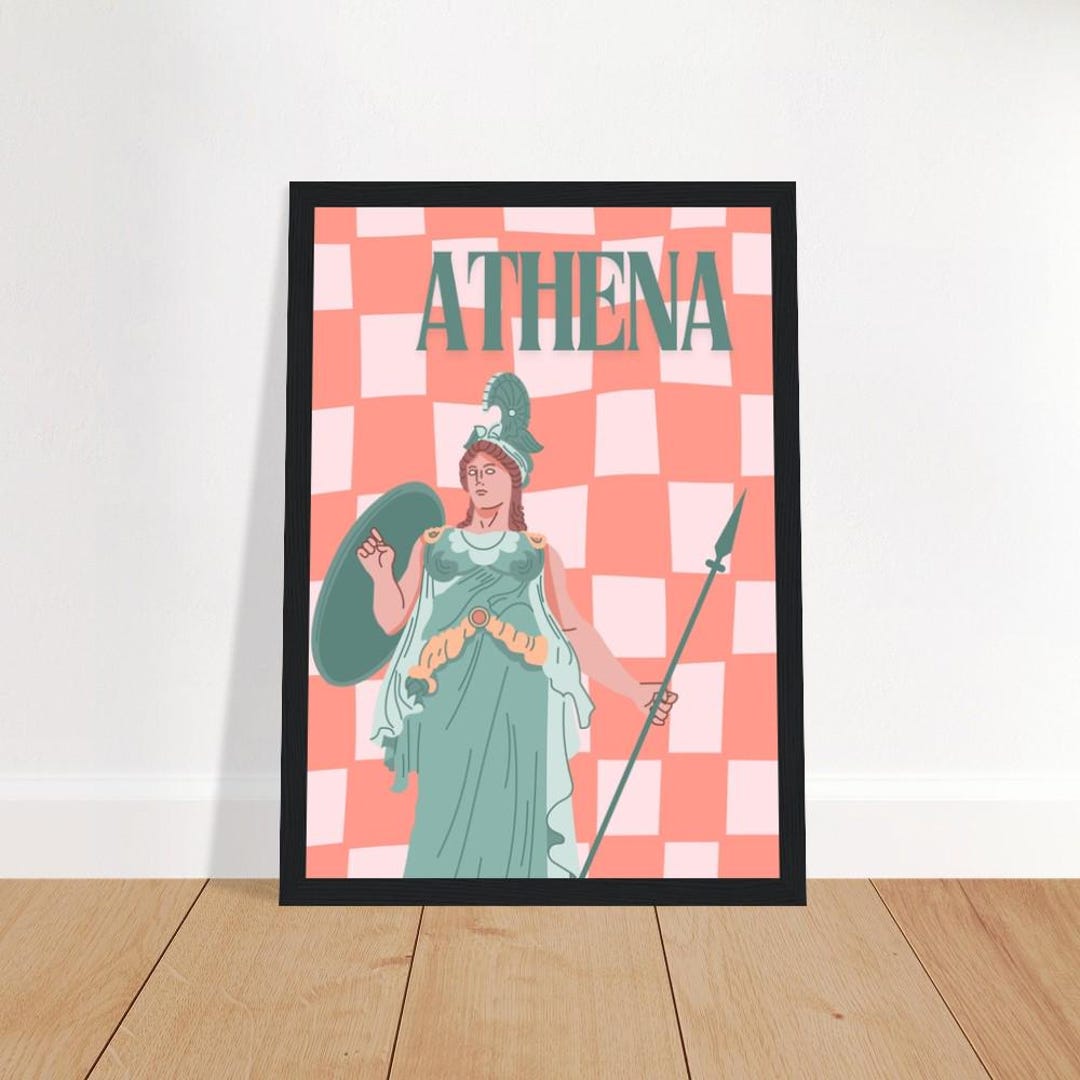 Athena Poster Greek Goddess Wall Art Poster on Matte Paper Framed ...