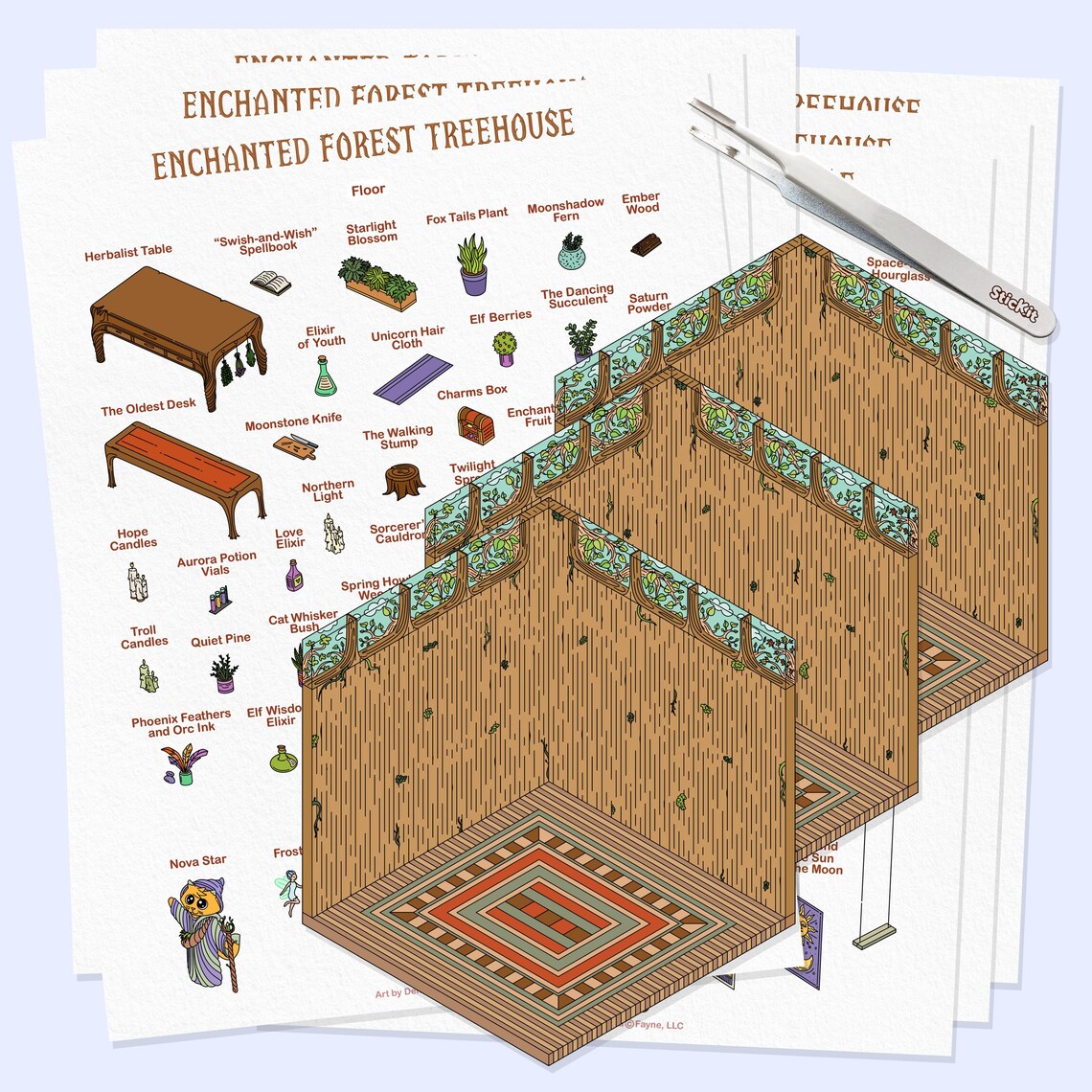 DIY Tiny 3D Sticker Kit Designed for Building Miniature Worlds - Etsy