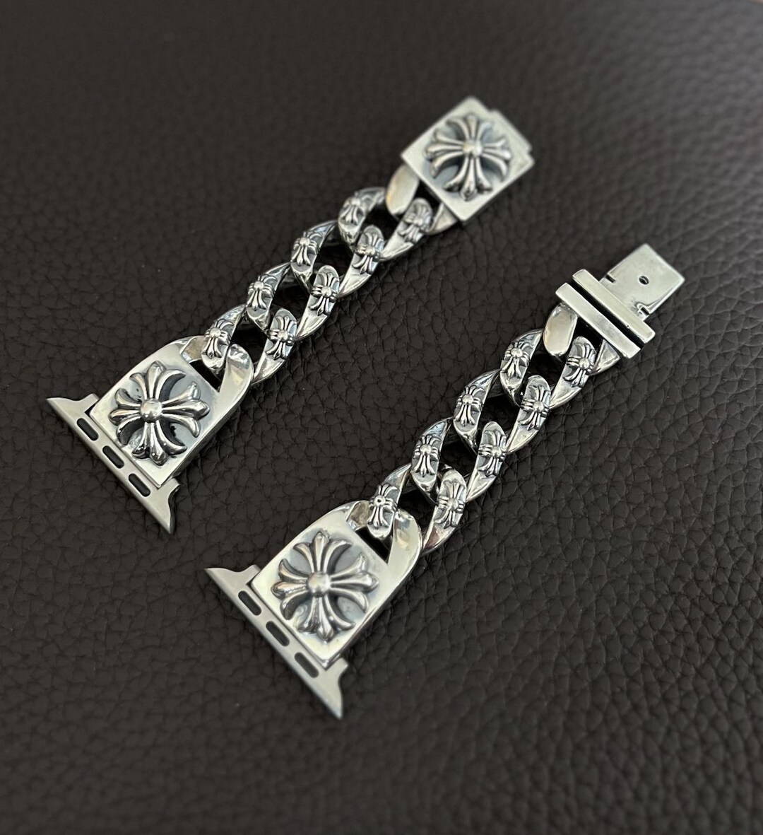 Chrome Hearts Style Apple Watch Bracelet, Black Friday Gift for ...