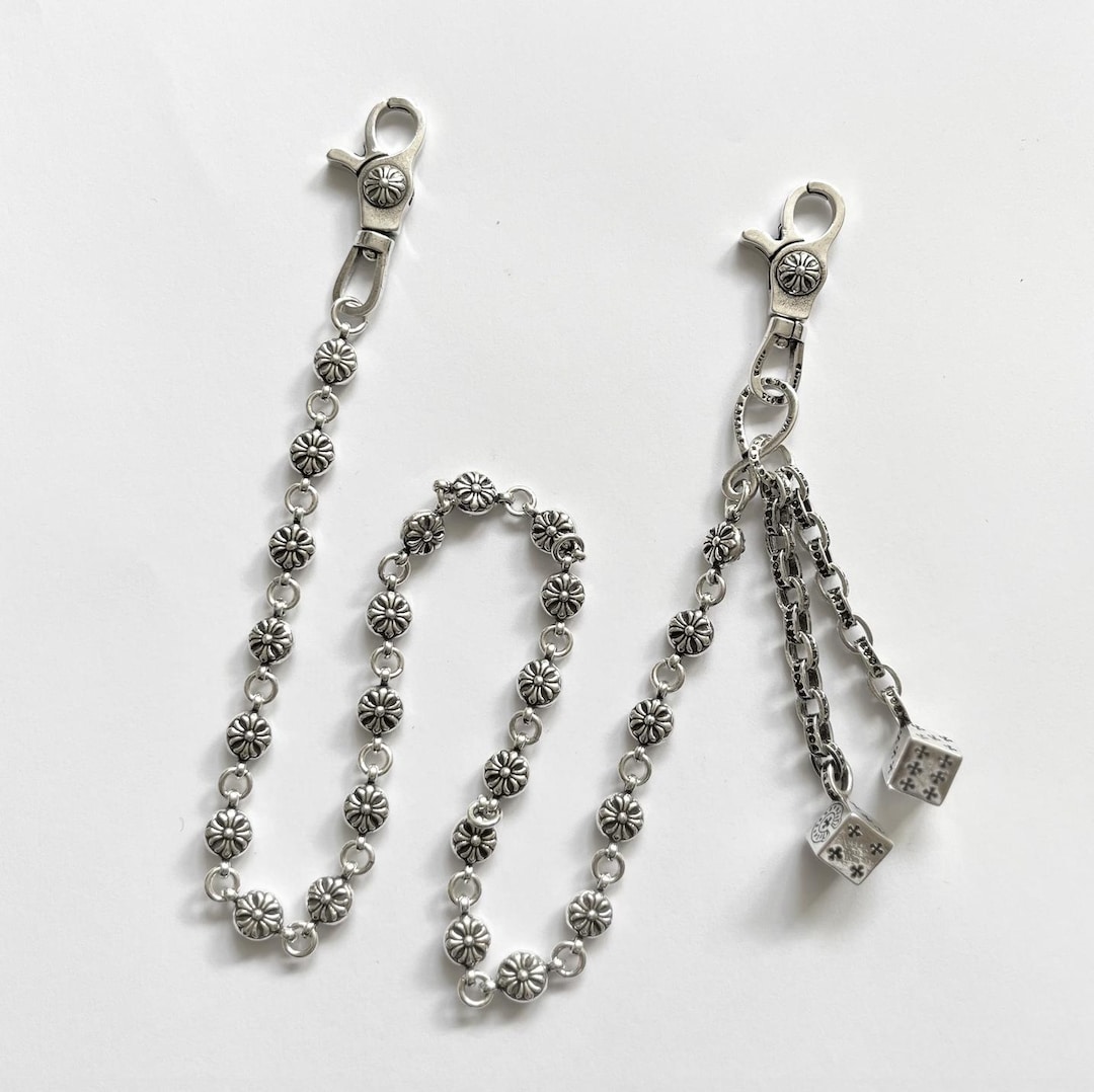 Chrome Hearts Style Wallet Chain Vintage Double B Cross Dice Chain ...