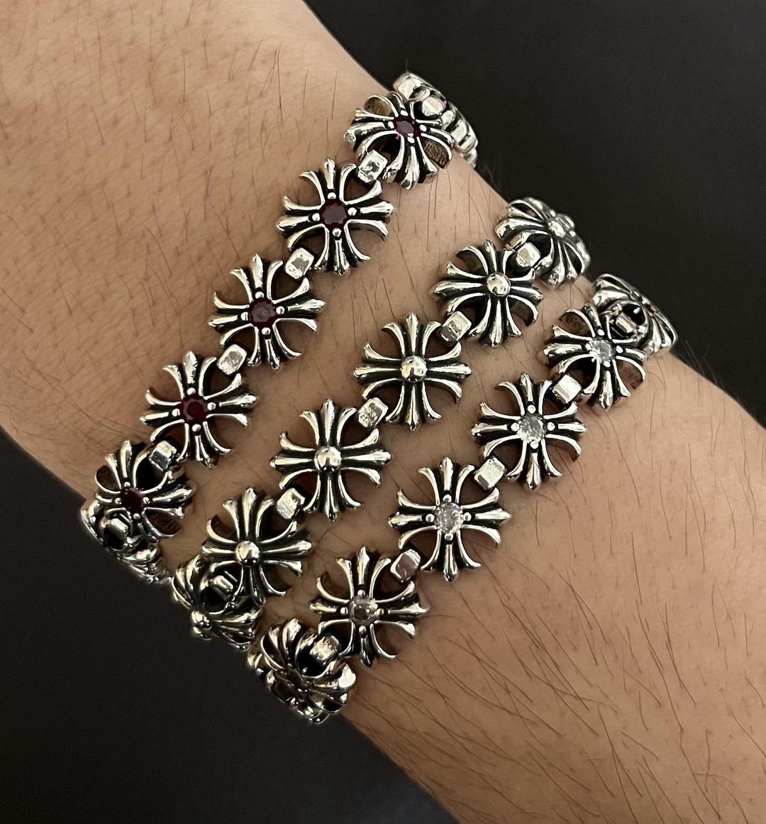 Chrome Hearts Style Bracelet Diamond Gemstone Bracelet Ch Plus Bracelet ...