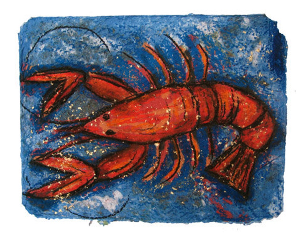 11x14 "crawfish" (seafood) -PRINT MATTED to Fit 11x14 Frame - Etsy