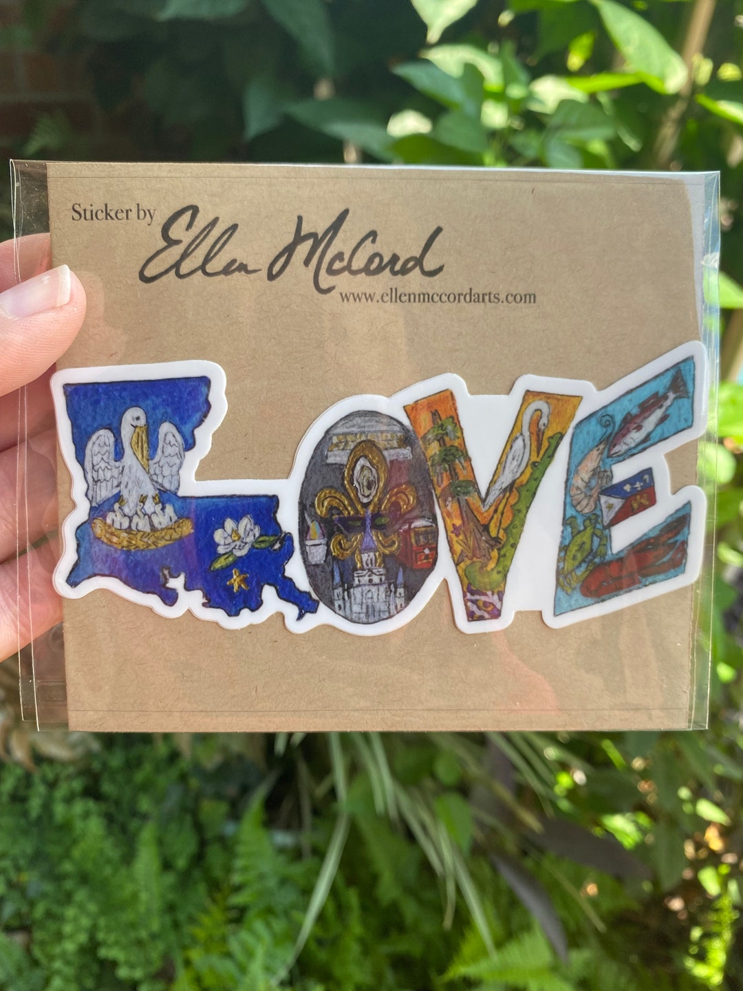 Sticker "love" (all Things Louisiana)- Vinyl Sticker - Etsy