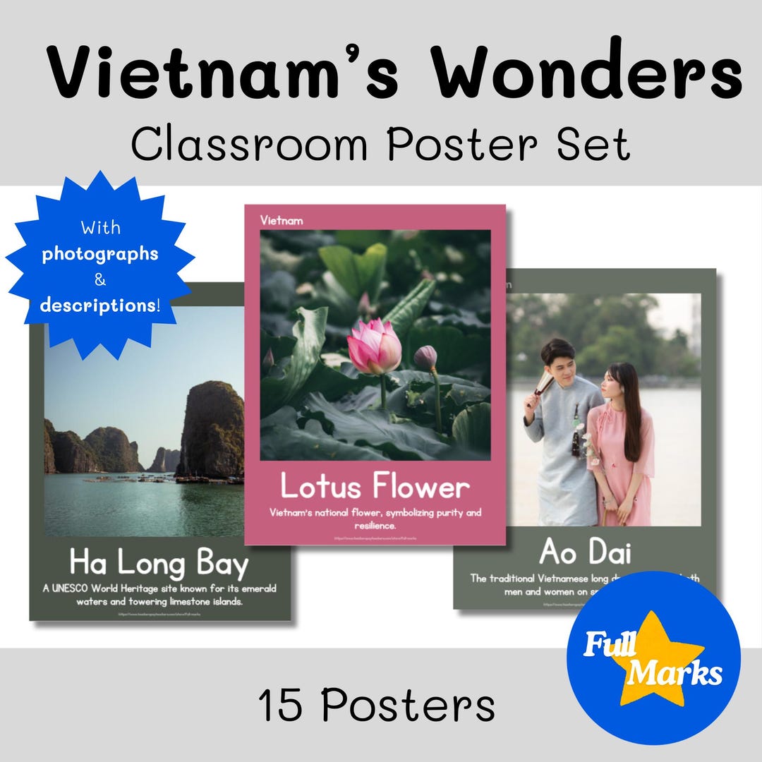Vietnam's Wonders Classroom Posters, Cultural History, Geography ...