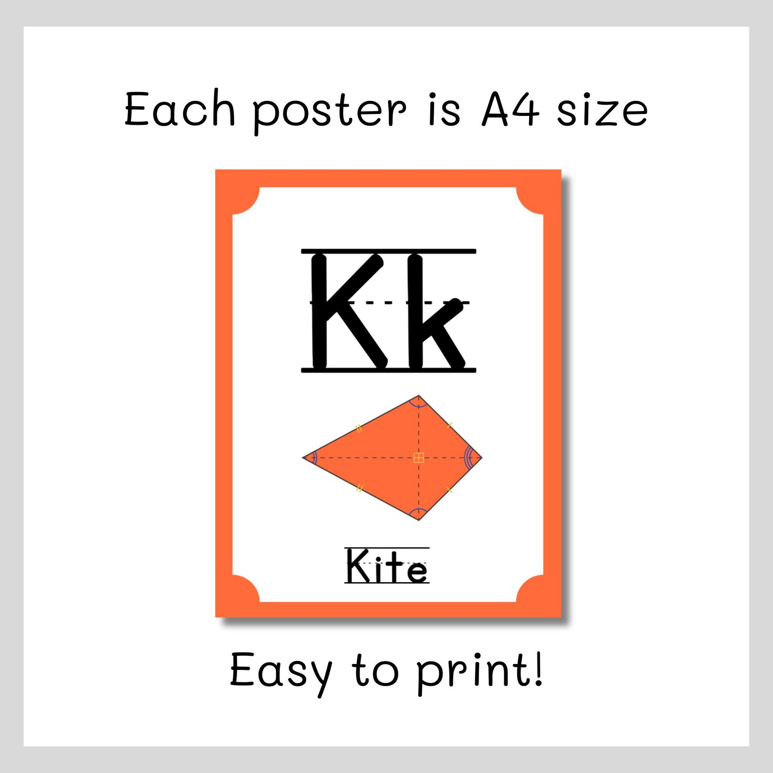 Math Vocabulary Alphabet Posters | Modern Boho Rainbow Classroom Decor ...