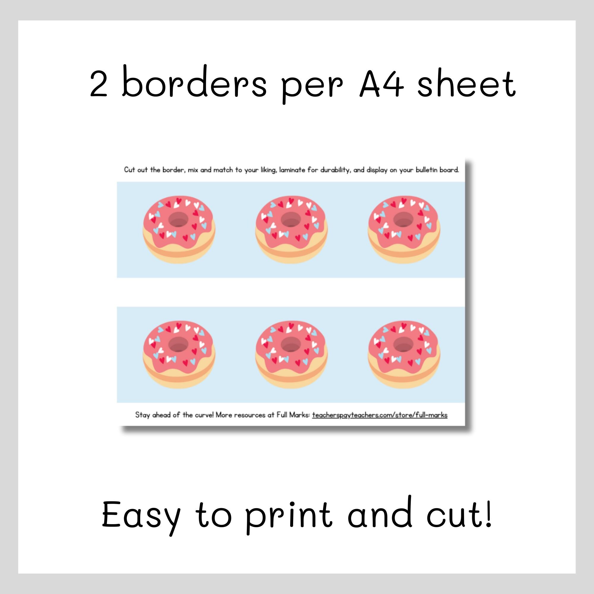 Candyland Themed Bulletin Board Borders, Cute Colorful Printable Boho ...