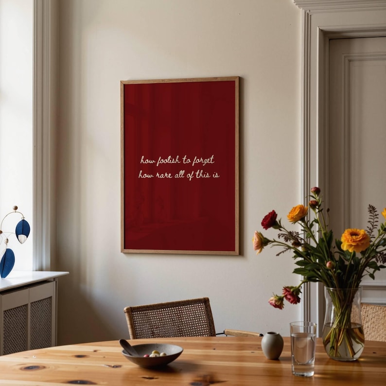 How Foolish to Forget How Rare All of This is Print: Hand-drawn ...