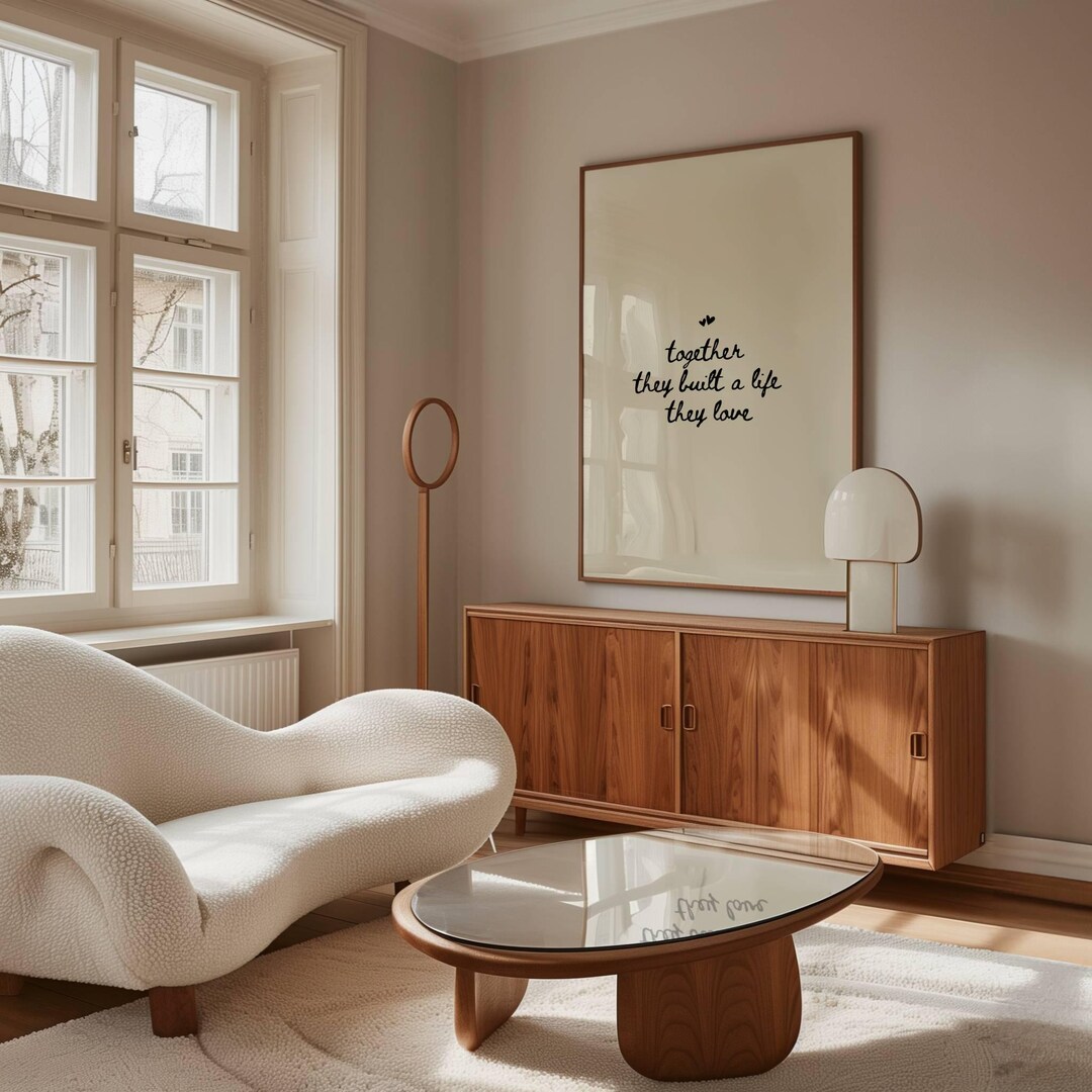 Together They Built A Life Print: Romantic Couples Quote, Hand-drawn ...