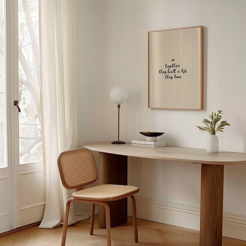 Together They Built A Life Print: Romantic Couples Quote, Hand-drawn ...