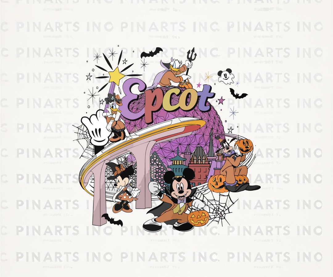 Epcot Halloween Png, Epcot World Tour Halloween Png, Mickey and Friends ...