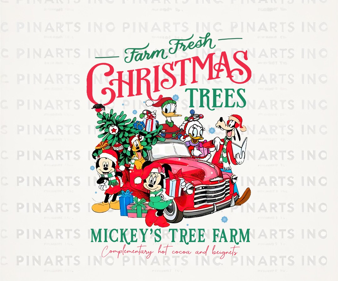 Retro Disney Farm Fresh Png Svg Design, Mickey's Tree Farm, Mickey and ...
