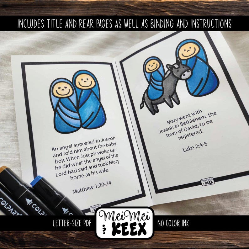 Nativity Coloring Book, Printable, Christmas Coloring, Homeschool ...