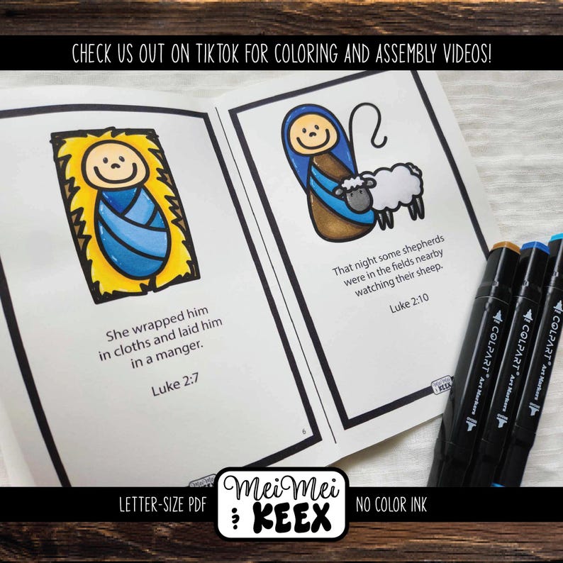 Nativity Coloring Book, Printable, Christmas Coloring, Homeschool ...