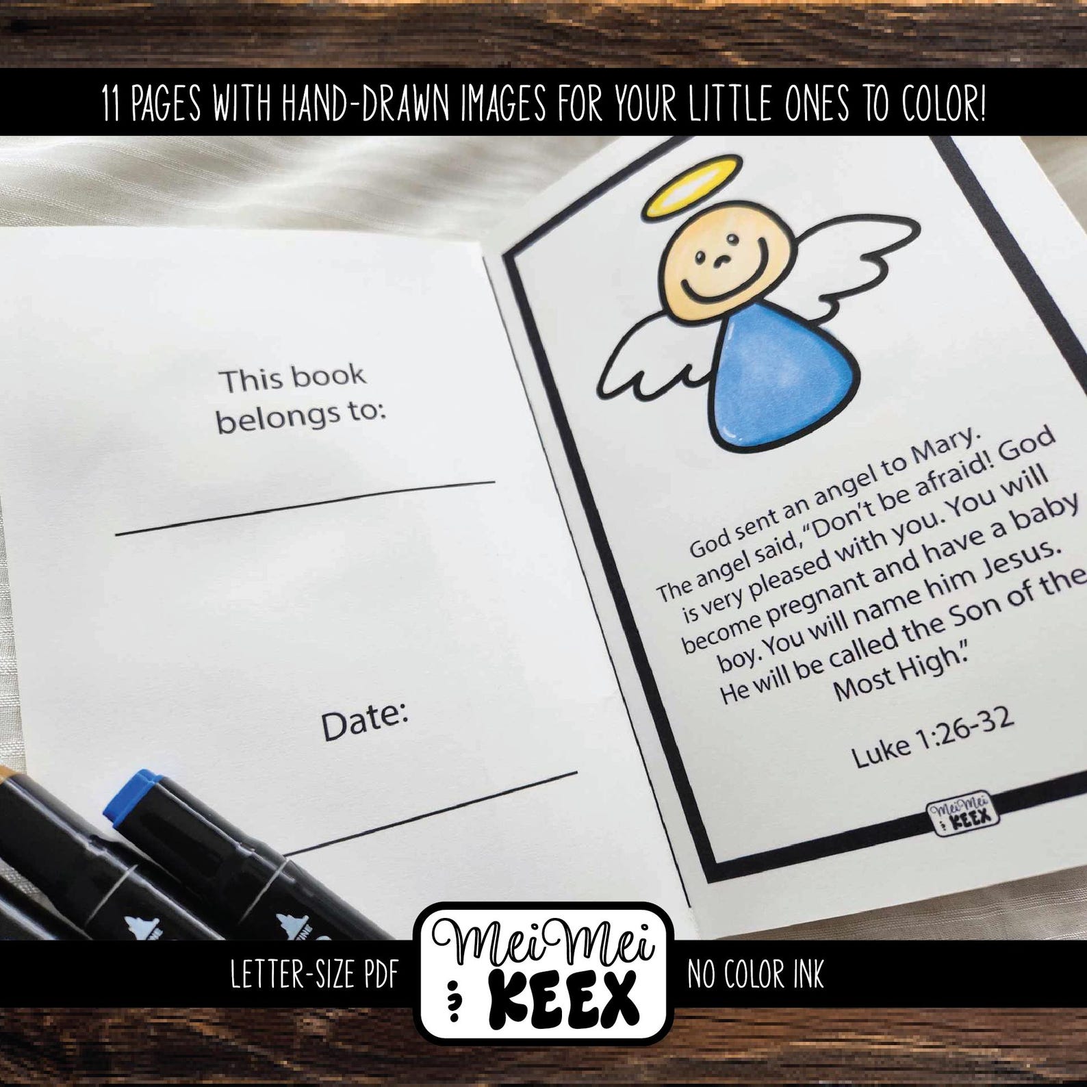 Nativity Coloring Book, Printable, Christmas Coloring, Homeschool ...