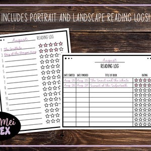 Reading Log Printable, Reading Tracker for Kids, Homeschool, Reading ...