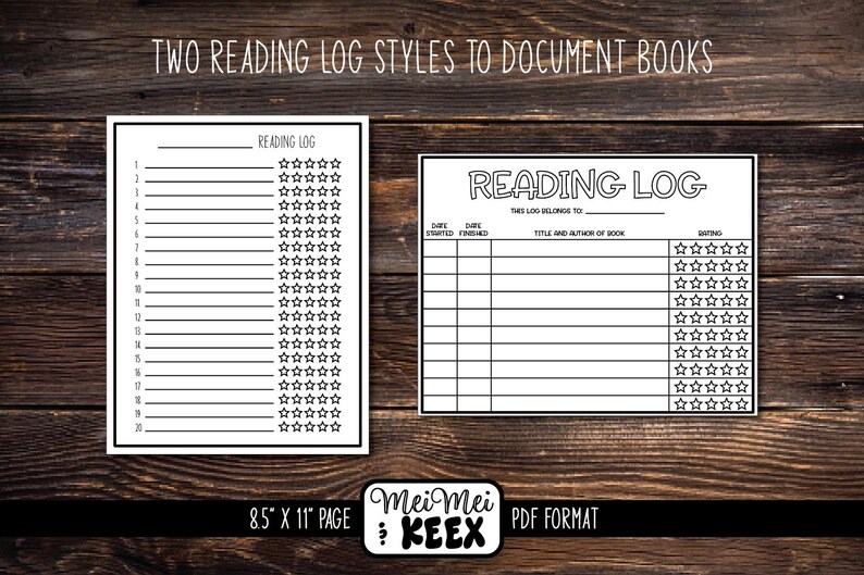 Reading Log Printable, Reading Tracker for Kids, Homeschool, Reading ...