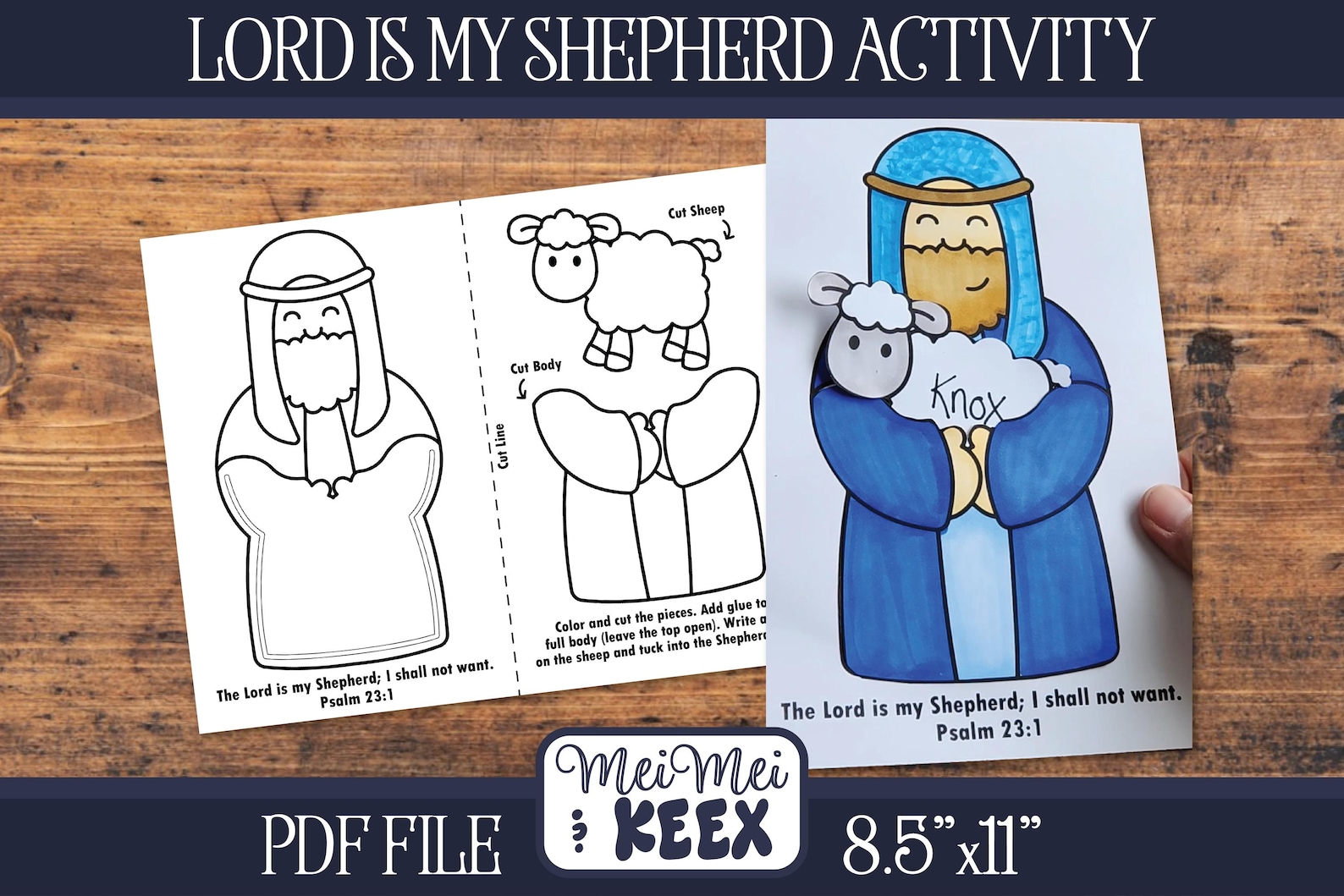 Lord is My Shepherd Activity for Kids Sunday School Bible Lesson ...