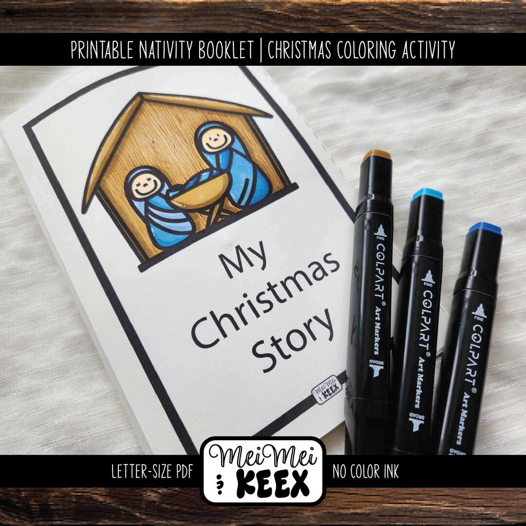 Nativity Coloring Book, Printable, Christmas Coloring, Homeschool ...