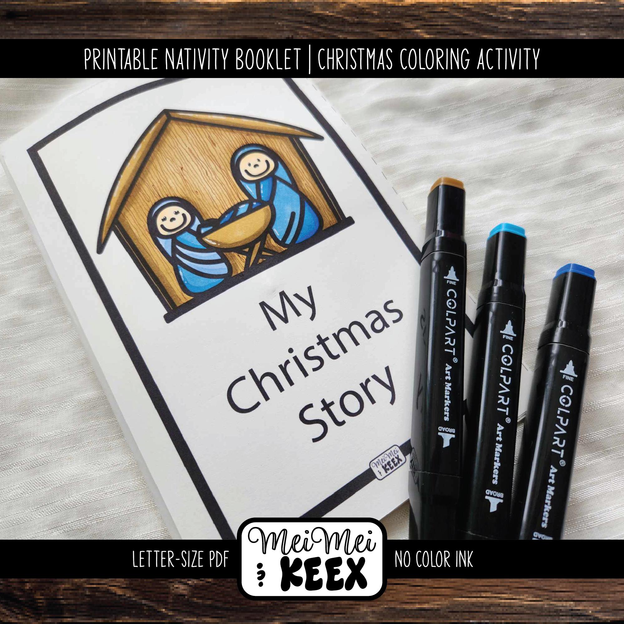 Nativity Coloring Book, Printable, Christmas Coloring, Homeschool ...