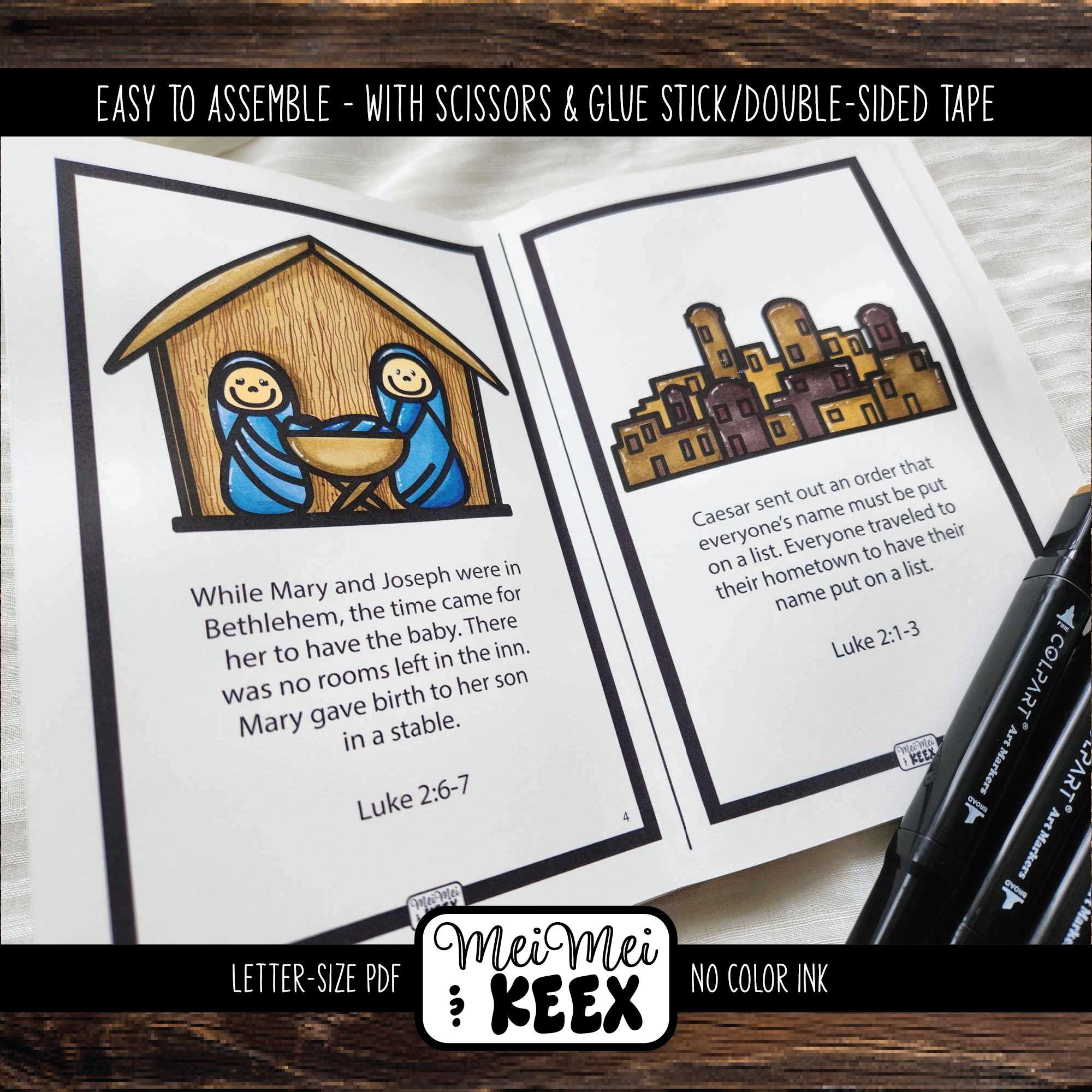 Nativity Coloring Book, Printable, Christmas Coloring, Homeschool ...