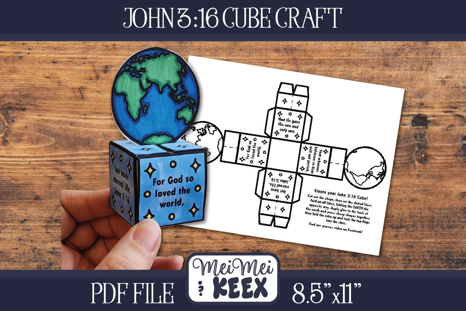 John 3:16 Activity for Kids Sunday School Bible Lesson, Printable ...
