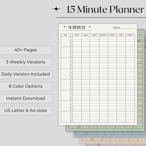 15 Minute Planner Adhd Digital Planner Onenote Digital Planner ...