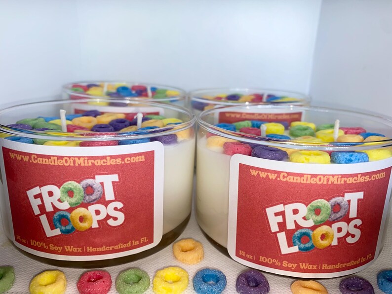 Fruit Loop Cereal Candle - Etsy