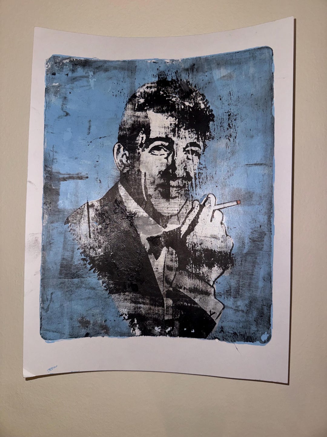 Dean Martin 9x12 Hand-painted Acrylic Poster – Rat Pack Vintage Poster ...