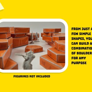 Papercraft Desert Boulder Battlemap Modular Kit Role Playing Dnd ...