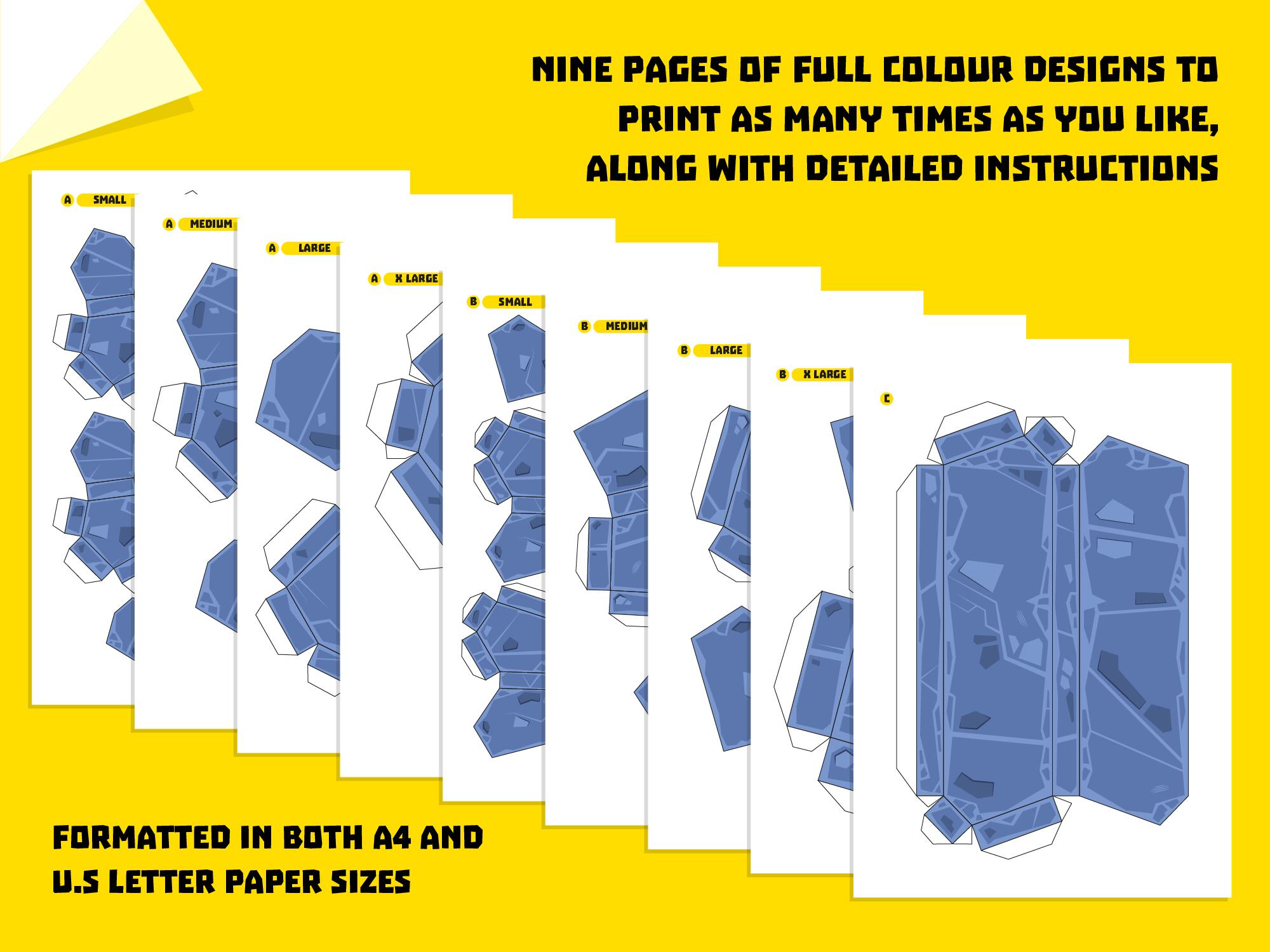 Papercraft Mountain Boulder Battlemap Modular Kit Role Playing Dnd ...