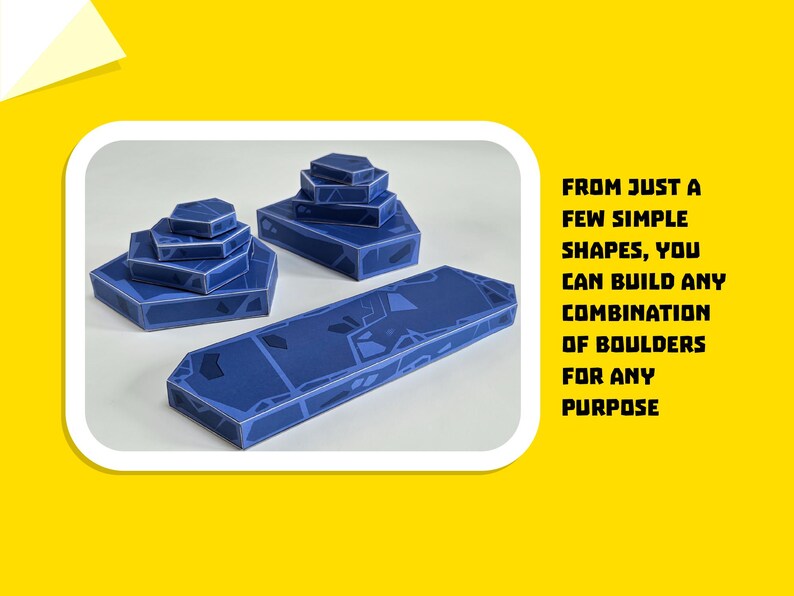 Papercraft Mountain Boulder Battlemap Modular Kit Role Playing Dnd ...