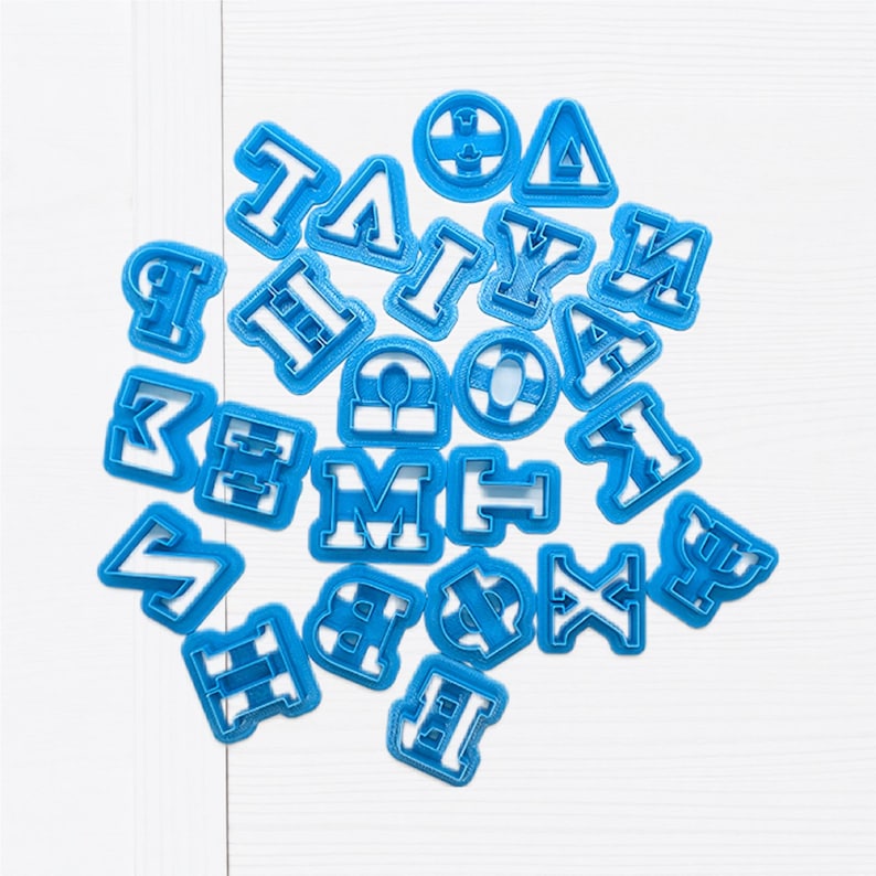 3D Printed Greek Letter Cutters: Sorority Fraternity Cookies, Clay ...