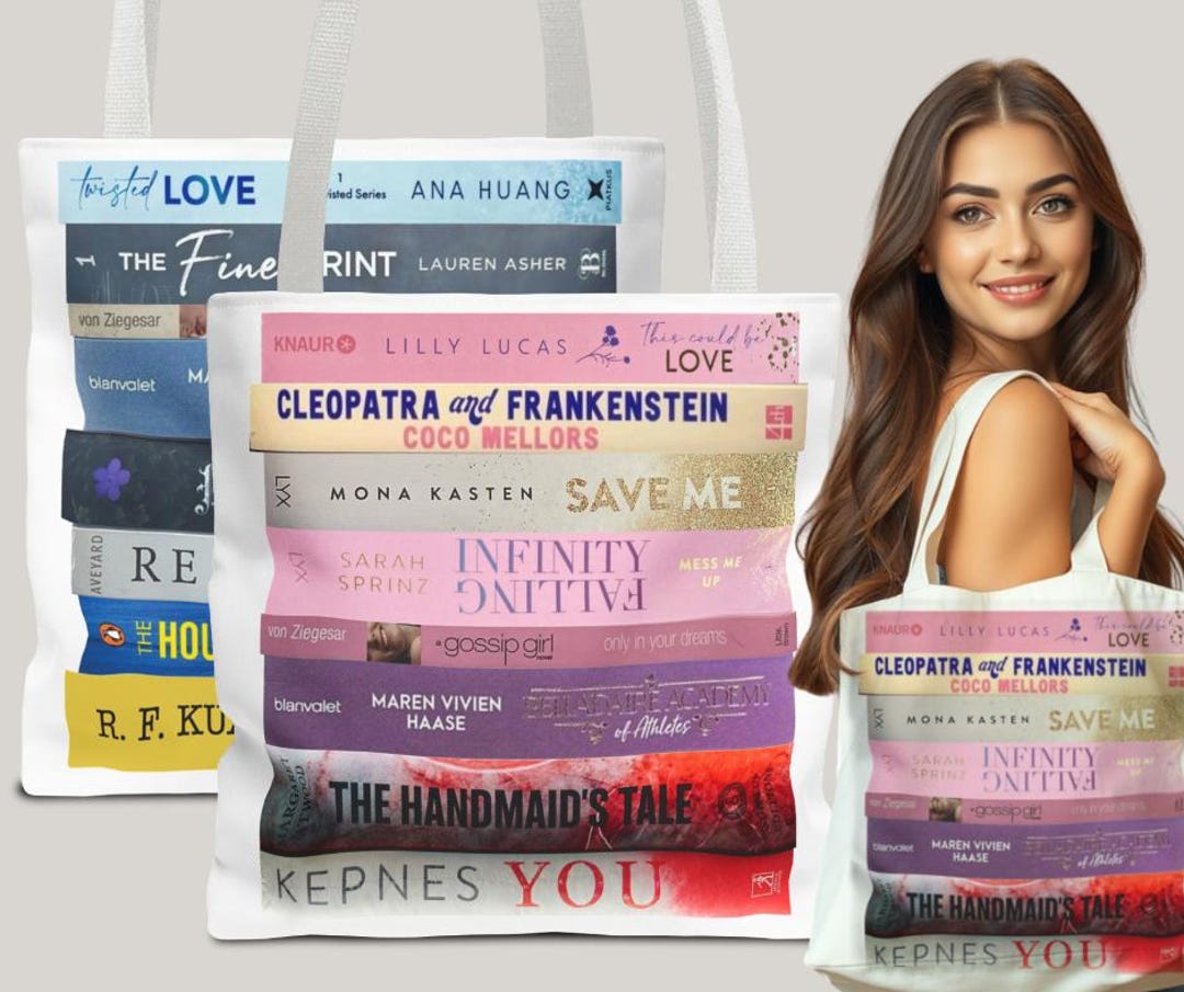 Custom Book Tote Bag for Readers Book Lover Tote Personalized Gift for ...