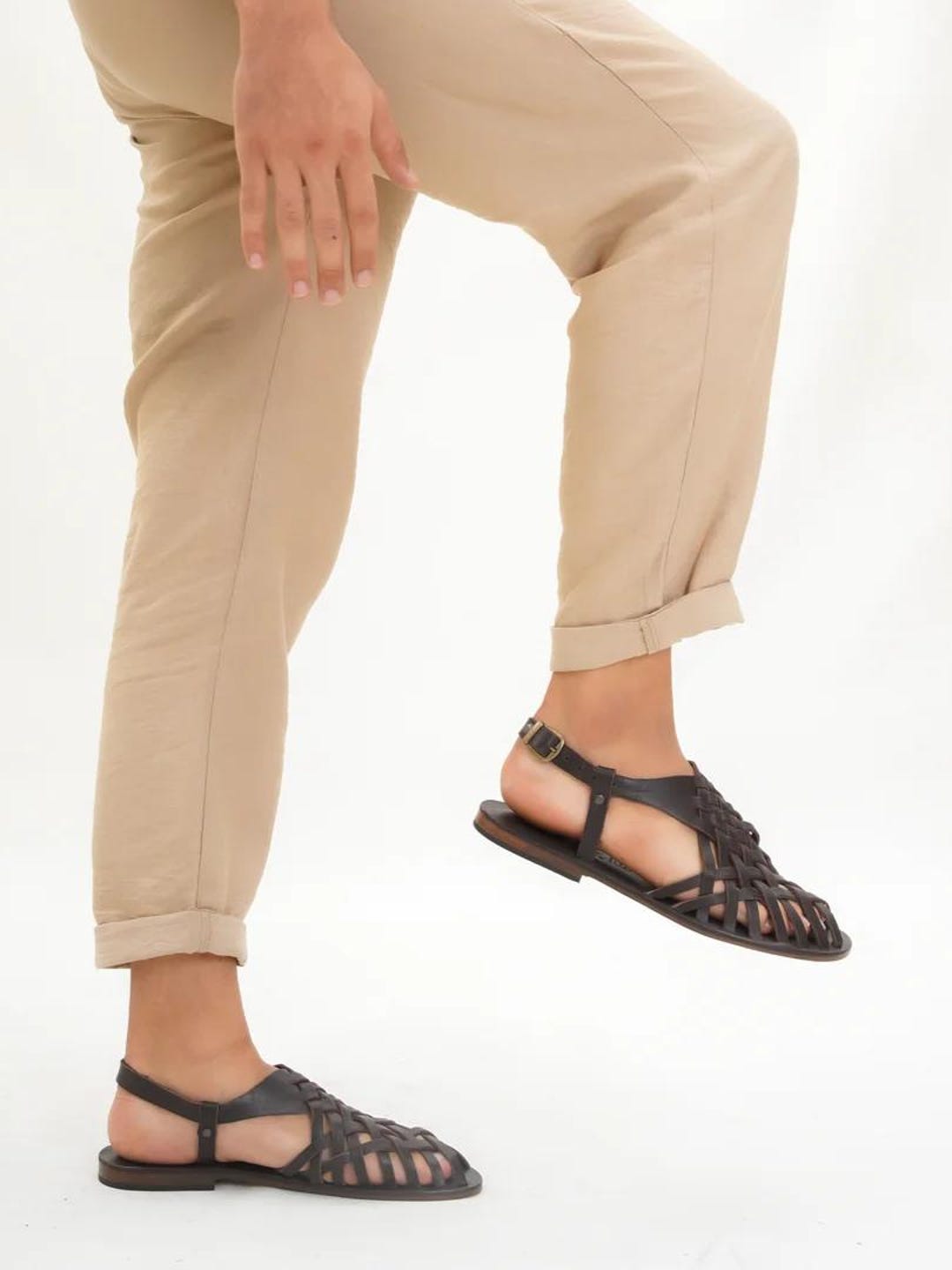 Leather Sandals Men's Leather Sandals Classic Men's Sandals Greek ...