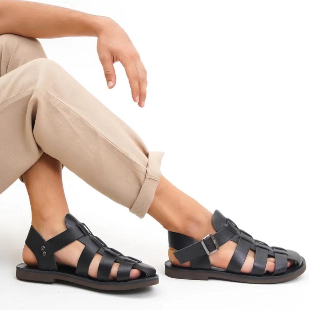 Leather Sandals Men's Leather Sandals Classic Men's Sandals Greek ...