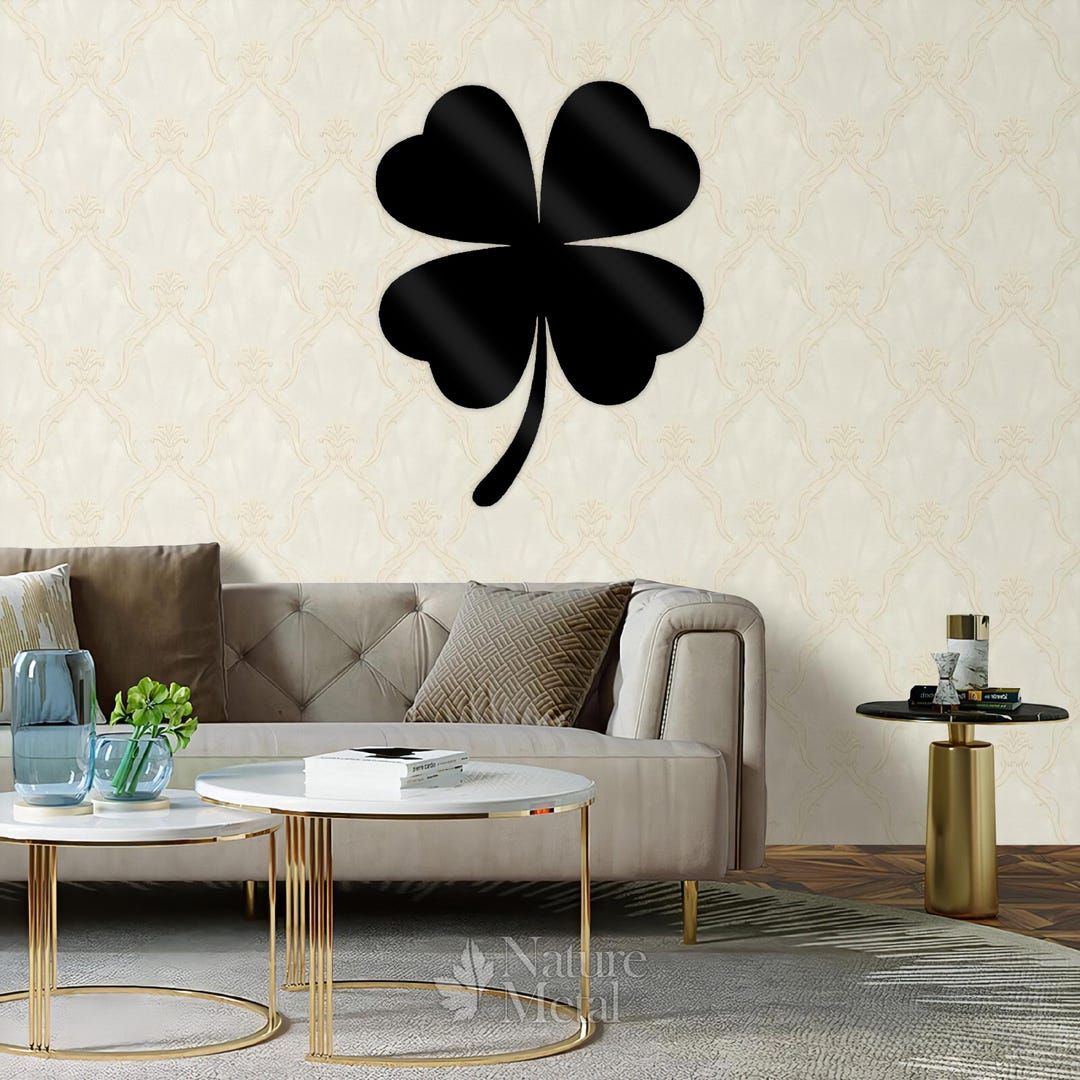 Clover Leaf Wall Decoration, Table, Metal, Nature, Plant, Luck, Clover ...