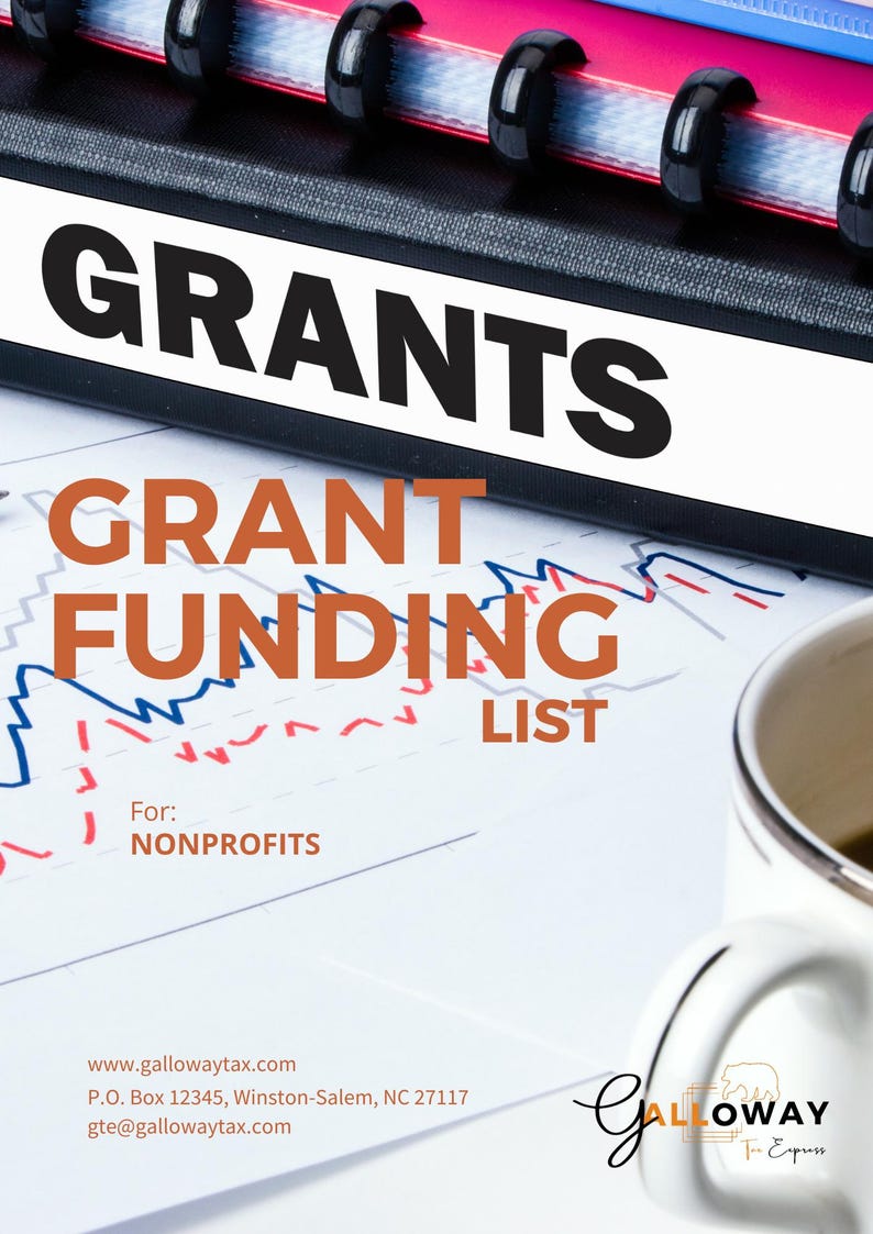 Nonprofit Grant List Expanded Version - Etsy