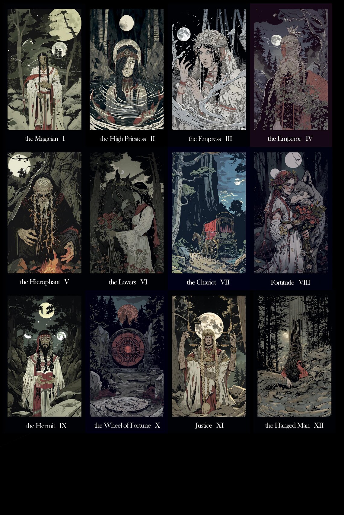 Printable Tarot Deck | Tarot for Print | 78 Cards | Tarot Pdf | 300dpi ...