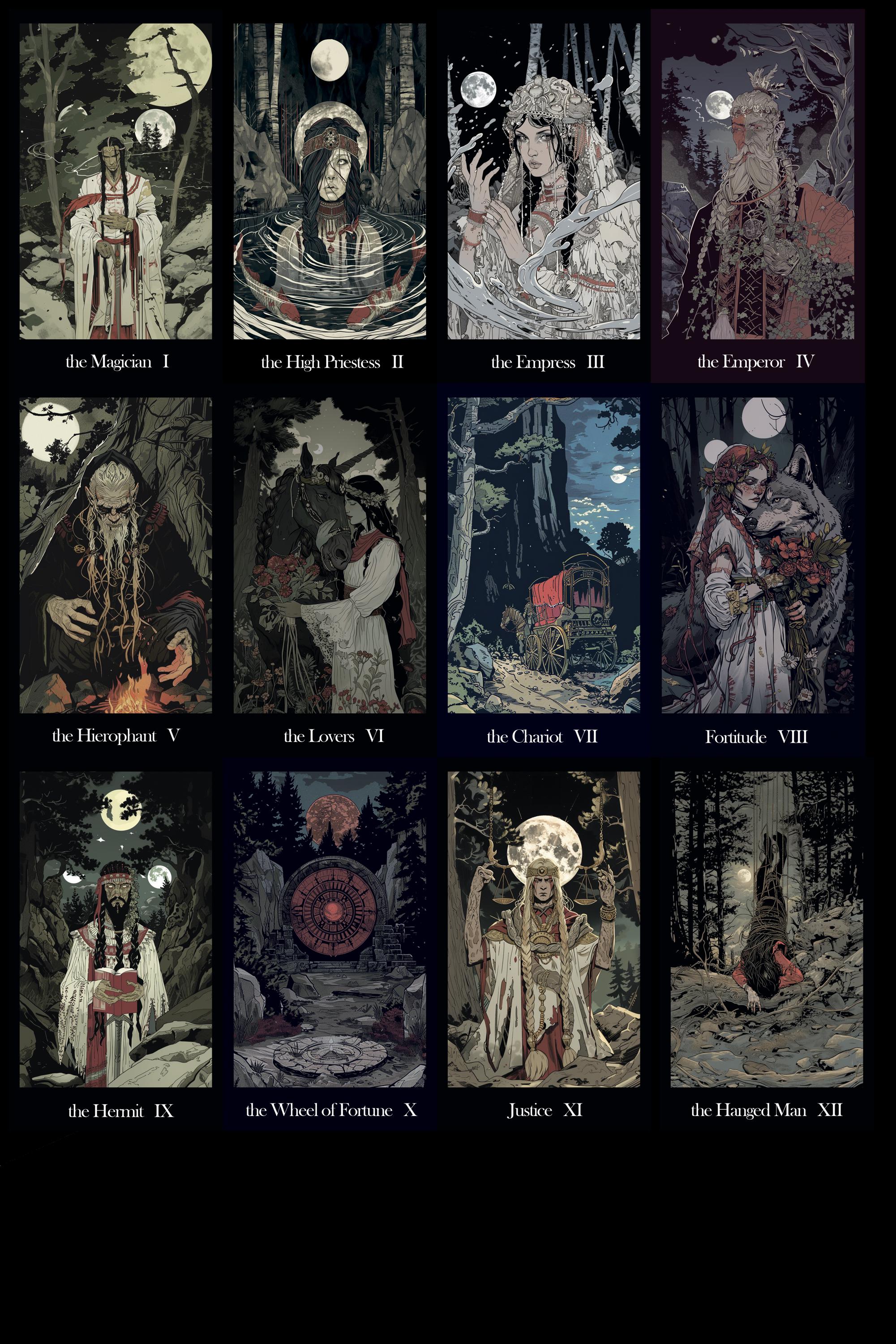 Printable Tarot Deck | Tarot for Print | 78 Cards | Tarot Pdf | 300dpi ...