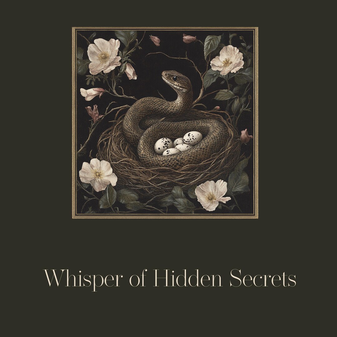 Whisper of Hidden Secrets – Mystical Snake in Nest Art for Dark ...