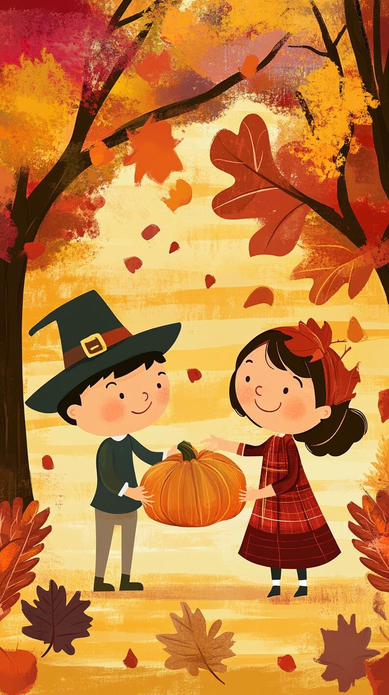 Magical Autumn: Set of 30 Kids' PNG Illustrations With Commercial ...