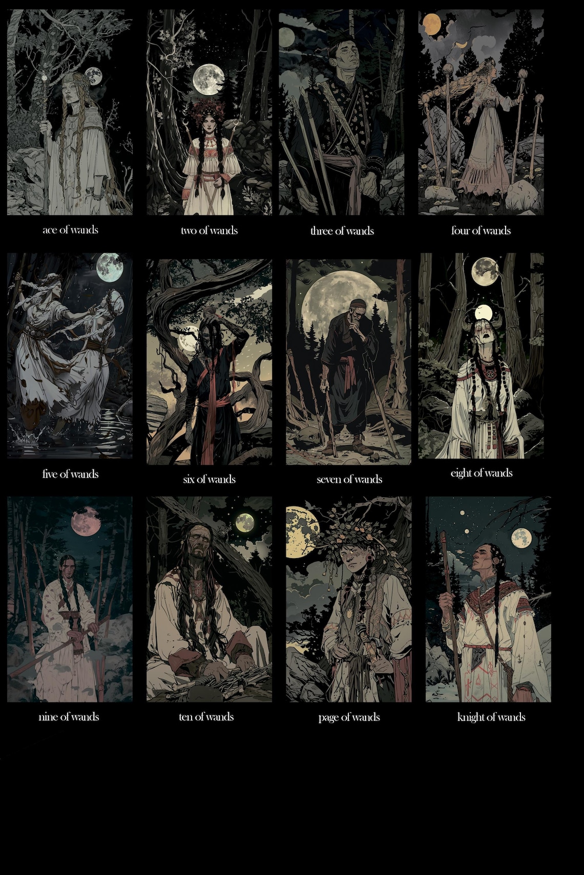 Printable Tarot Deck | Tarot for Print | 78 Cards | Tarot Pdf | 300dpi ...