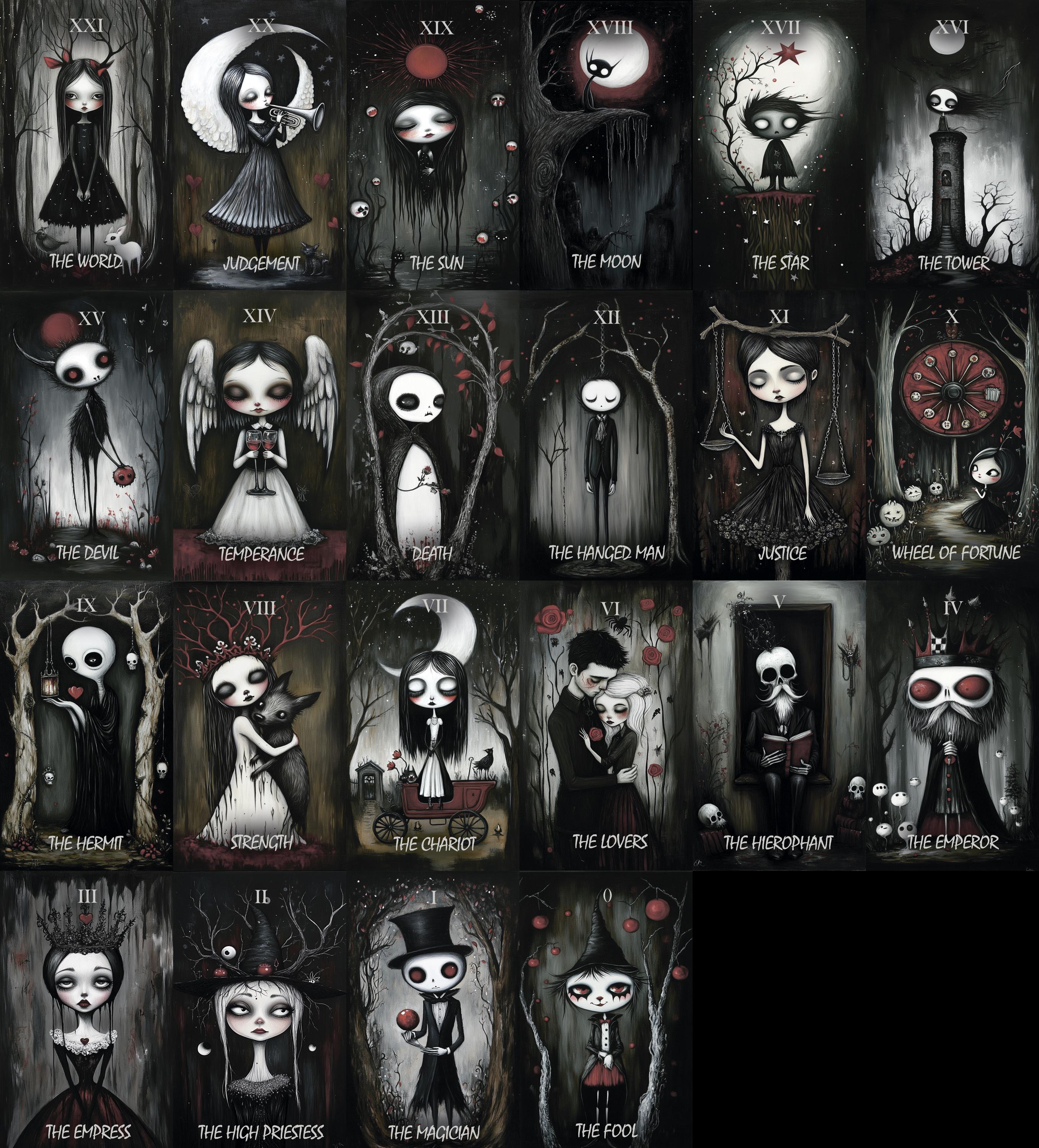 Gothic Tarot of Shadows: 22 Unique Creepy Cards With Dark Enchantment ...