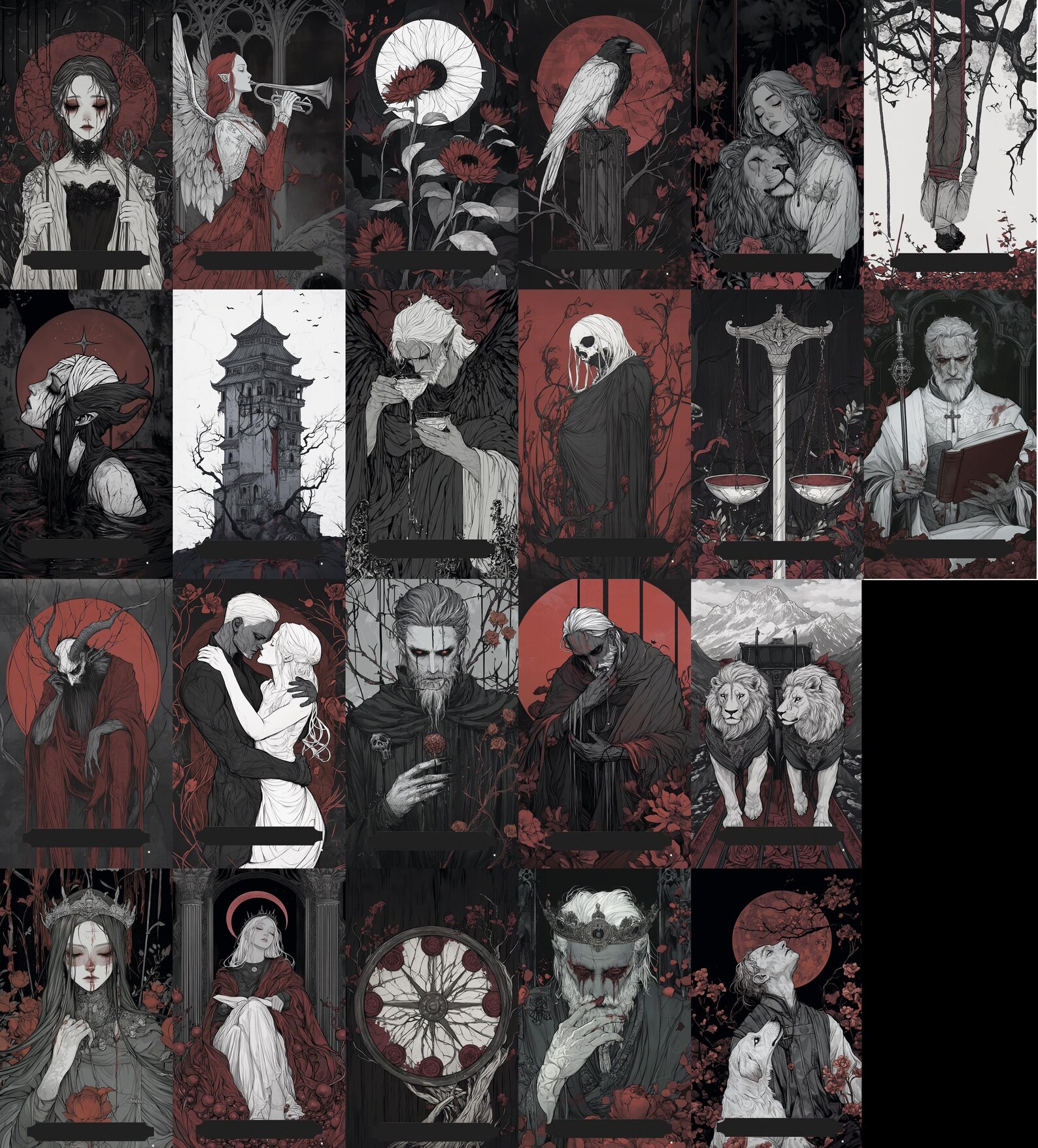 Printable Tarot Cards | Major Arcana Cards | Tarot 22 Cards | Printable ...