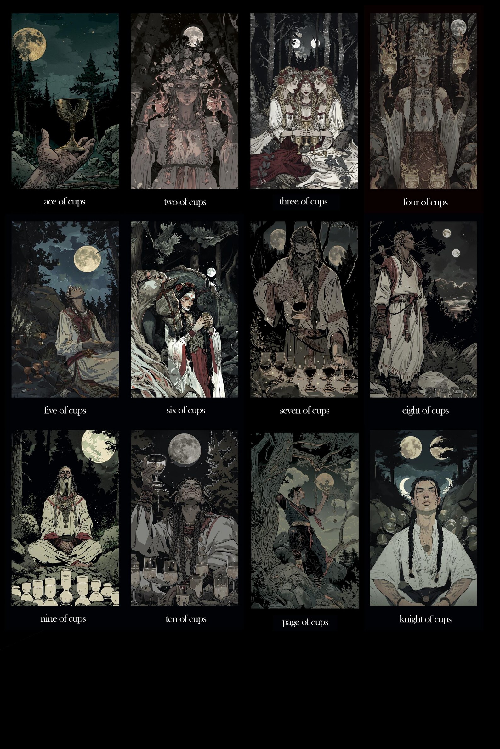 Printable Tarot Deck | Tarot for Print | 78 Cards | Tarot Pdf | 300dpi ...