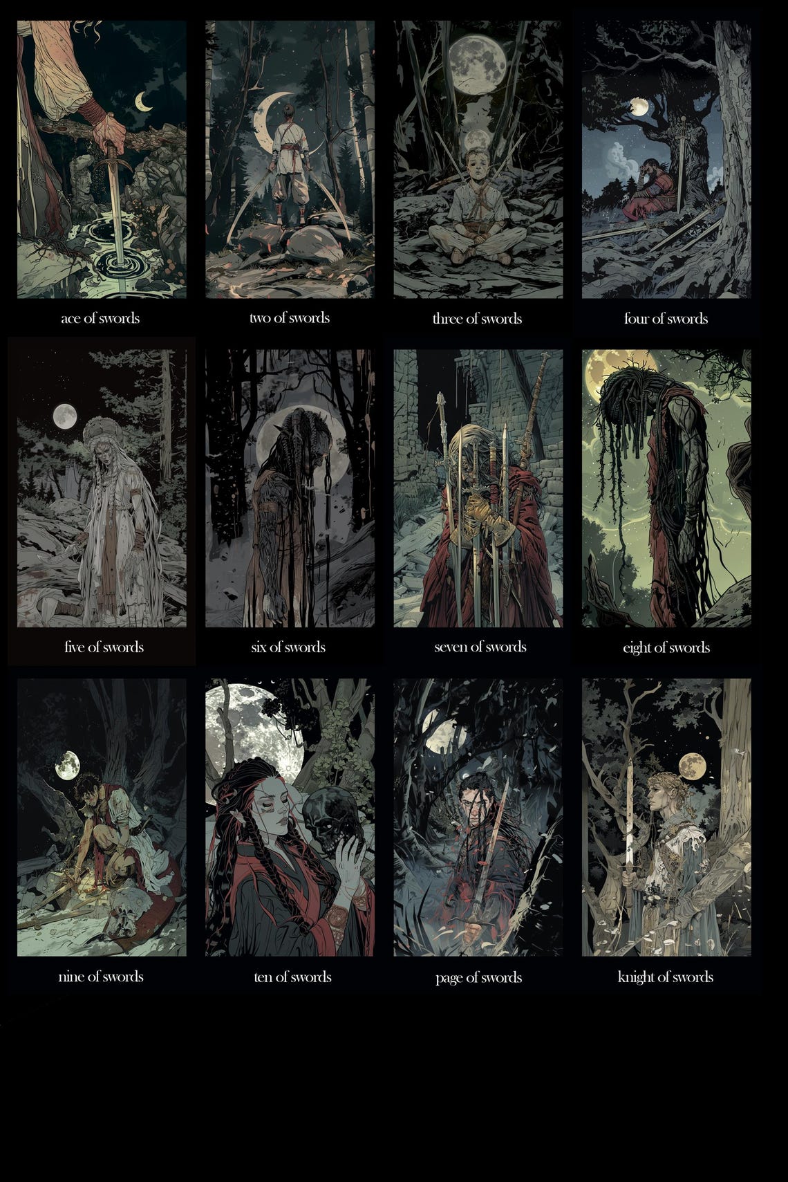 Printable Tarot Deck | Tarot for Print | 78 Cards | Tarot Pdf | 300dpi ...