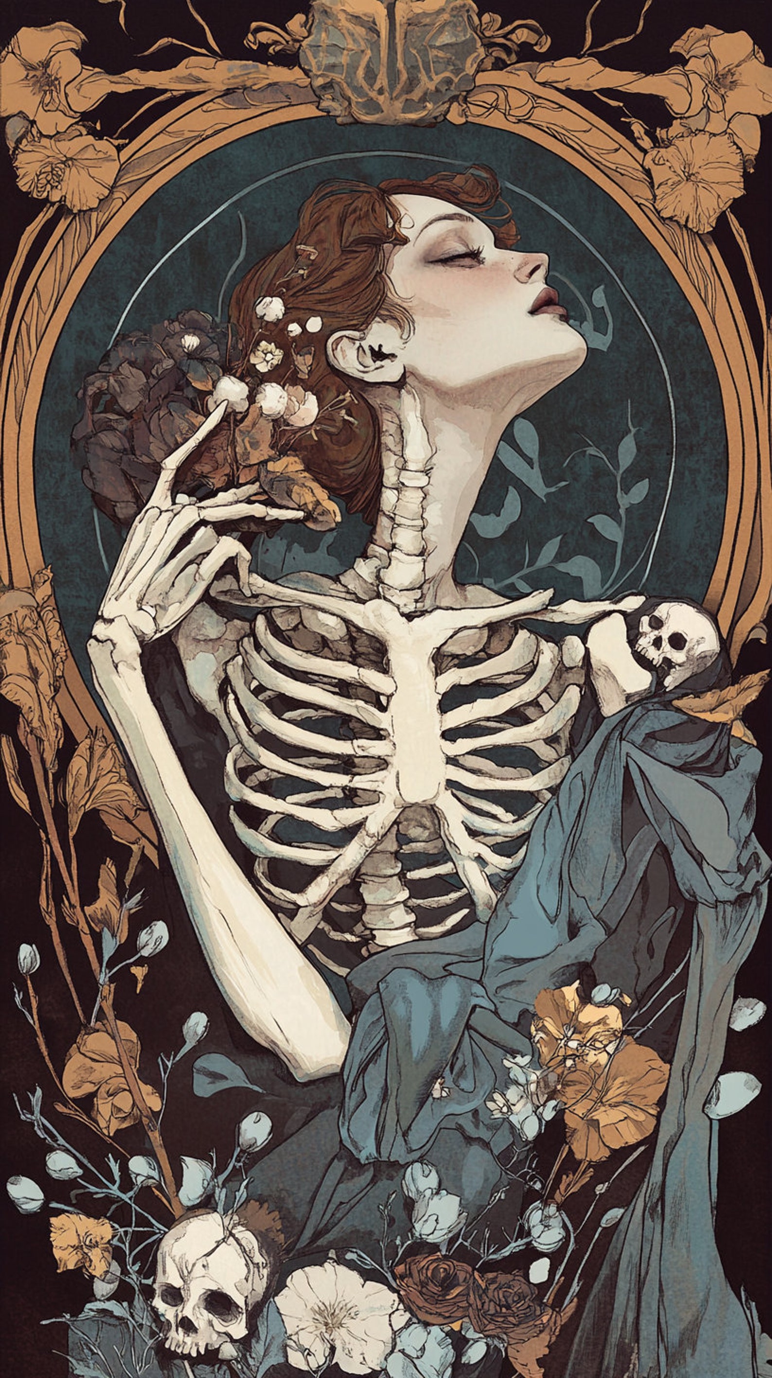 Halloween Images Skeleton AI Art Digital Art - Etsy