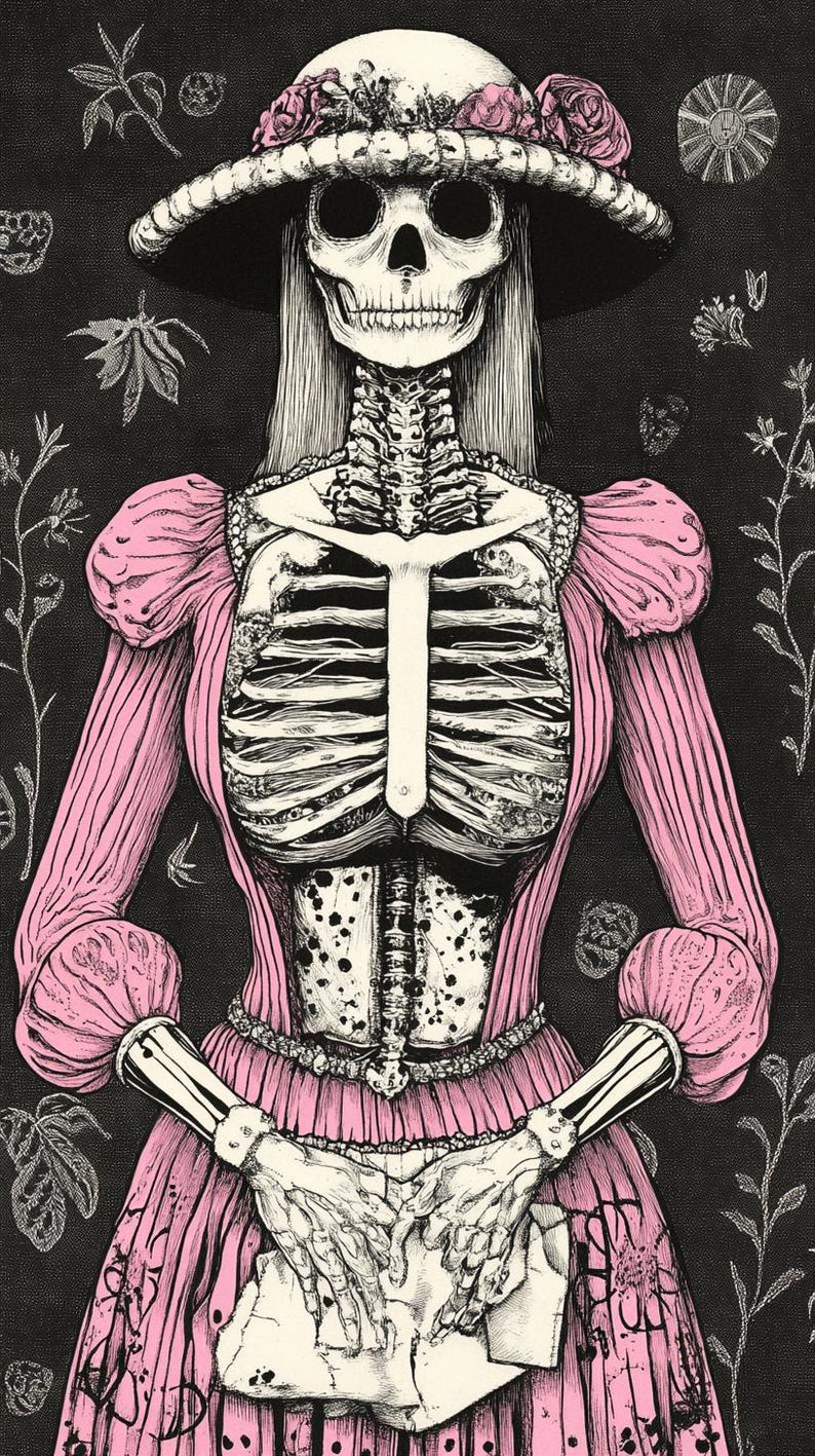 Creepy Skeleton Clipart – Unique Illustrations for Dark and Mystical ...