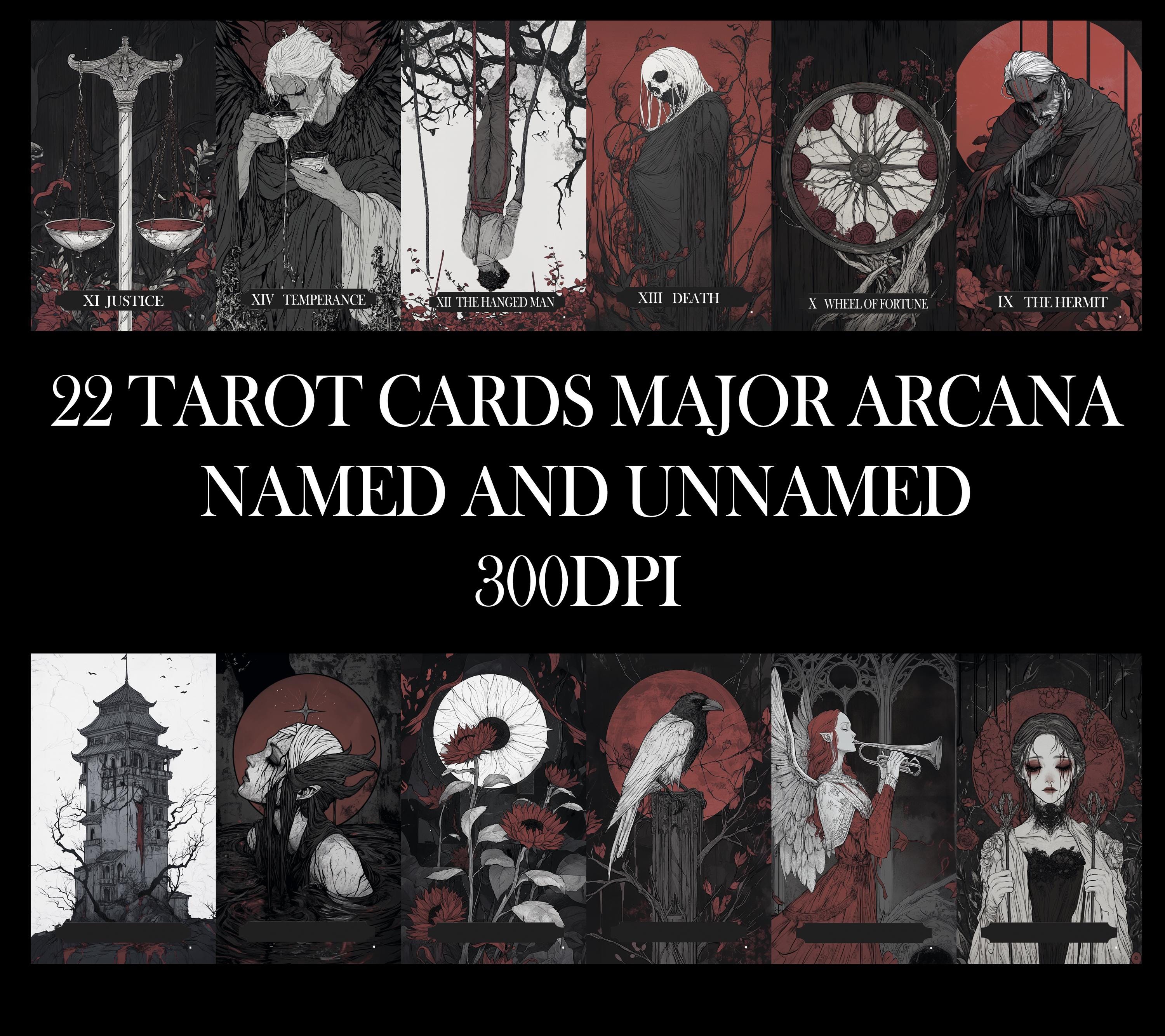 Printable Tarot Cards | Major Arcana Cards | Tarot 22 Cards | Printable ...